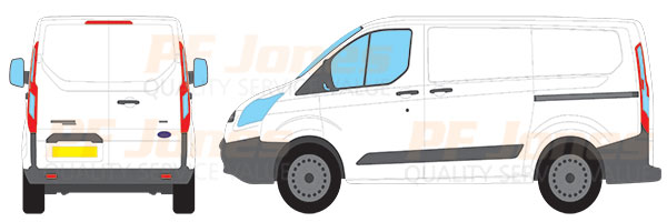 Ford Transit Custom L1 H1 Twin Doors 2013 Onwards Rhino Roof Racks