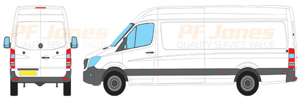 Mercedes Sprinter Long Wheel Base L3 High Roof H2 2006-2018 Rhino Roof ...