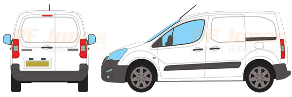 Peugeot Partner 2018 Onwards L1 H1 Rhino Roof Racks