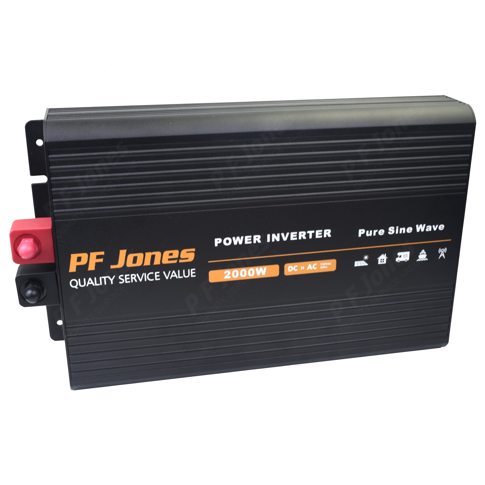 2000W 12V DC to 240V AC Pure Sine Wave Voltage Inverter Includes Remote ...