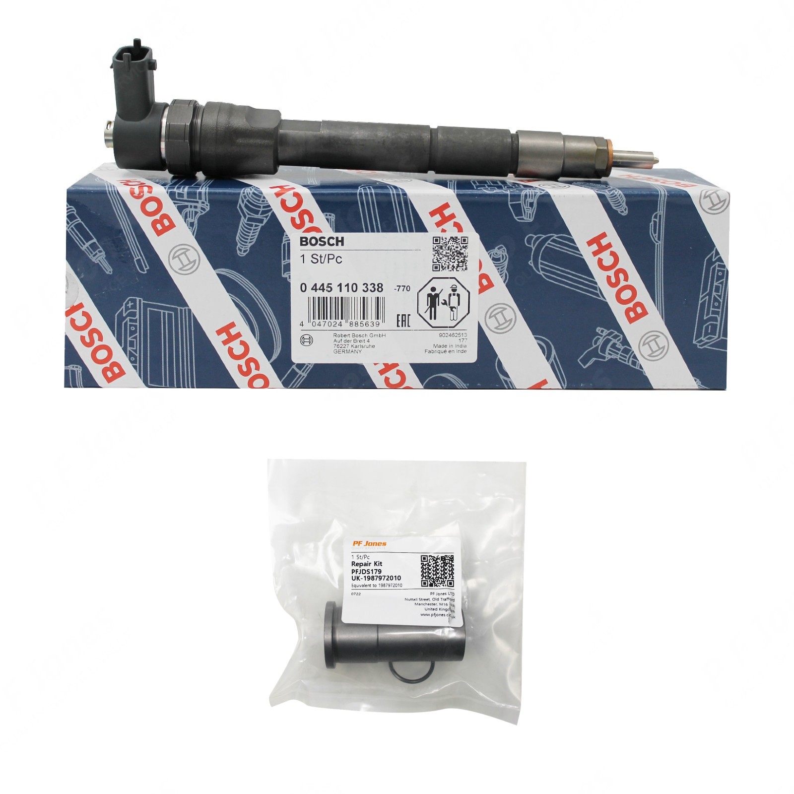 Renault Trafic II 2.0 DCI 2006-2014 New Bosch Diesel Injector + sleeve ...