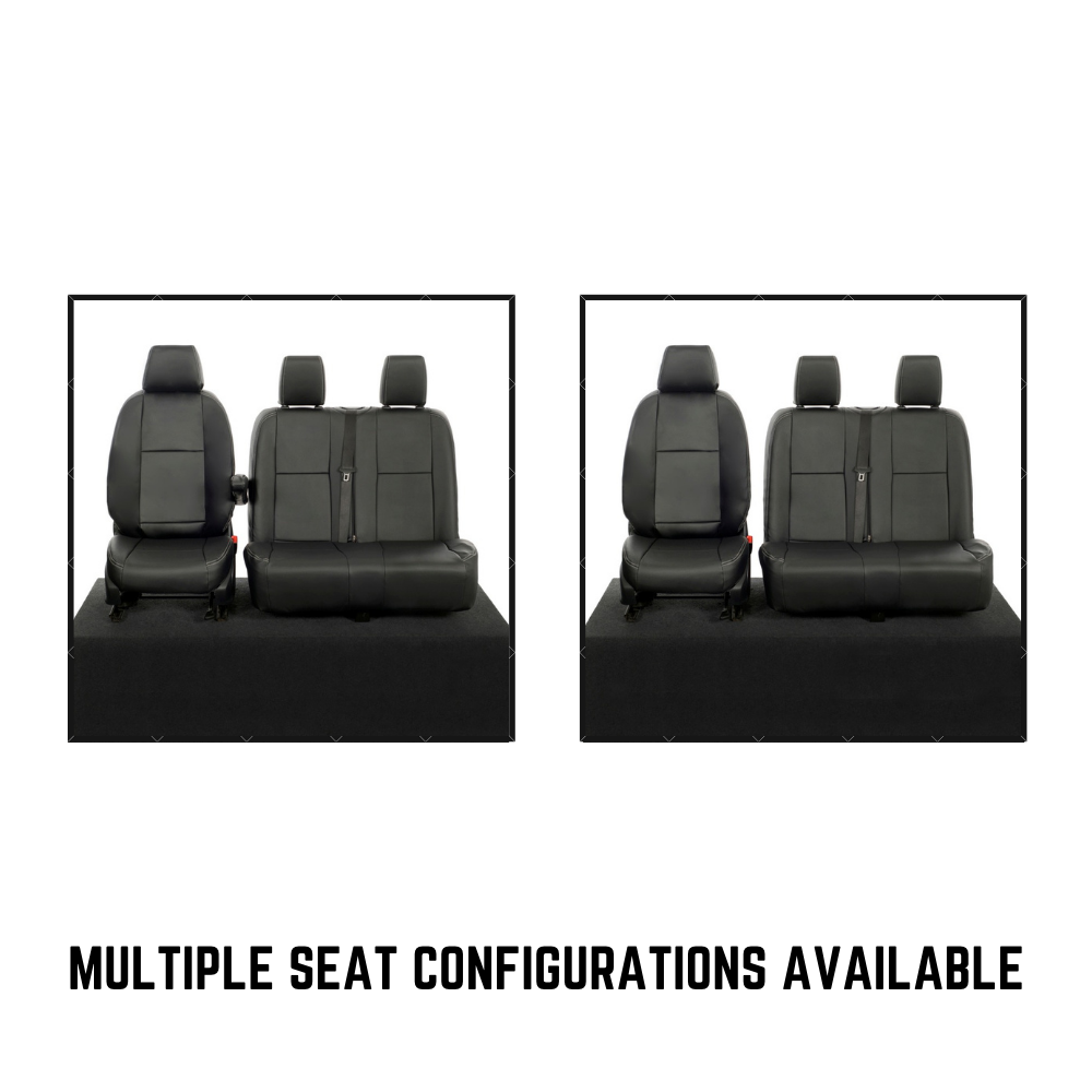Mercedes Sprinter (2018 Onwards) Block Stitch Leatherette Front Seat Covers