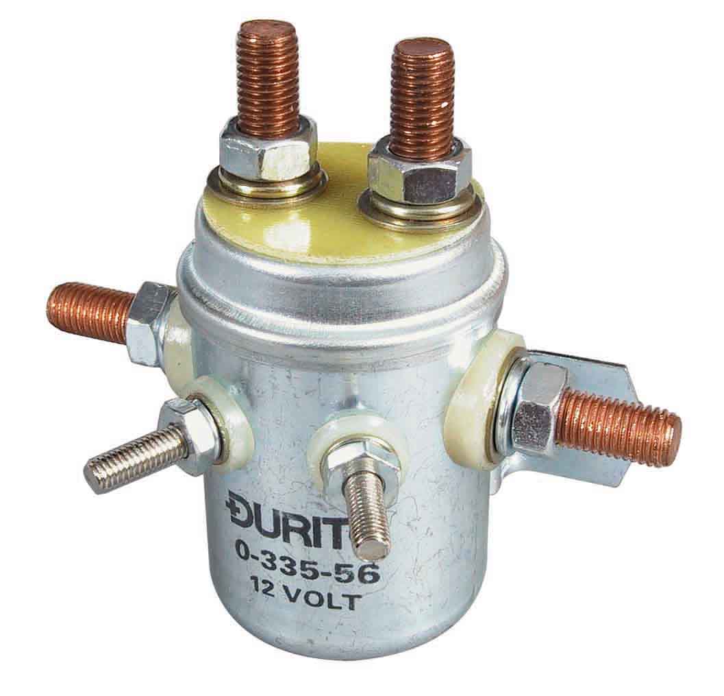 Bulkhead Change Over/Reversing Solenoid - 80A at 12V 0-335-56