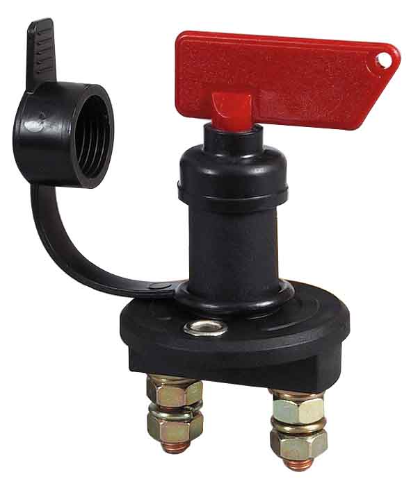 Battery Isolator with Removable Key and Splashproof Cover - 100A 24V 0 ...